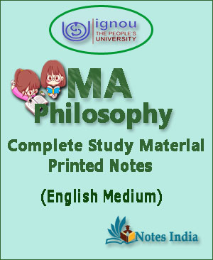 IGNOU-MA-Philosophy Printed Notes-English Medium-Notesindia