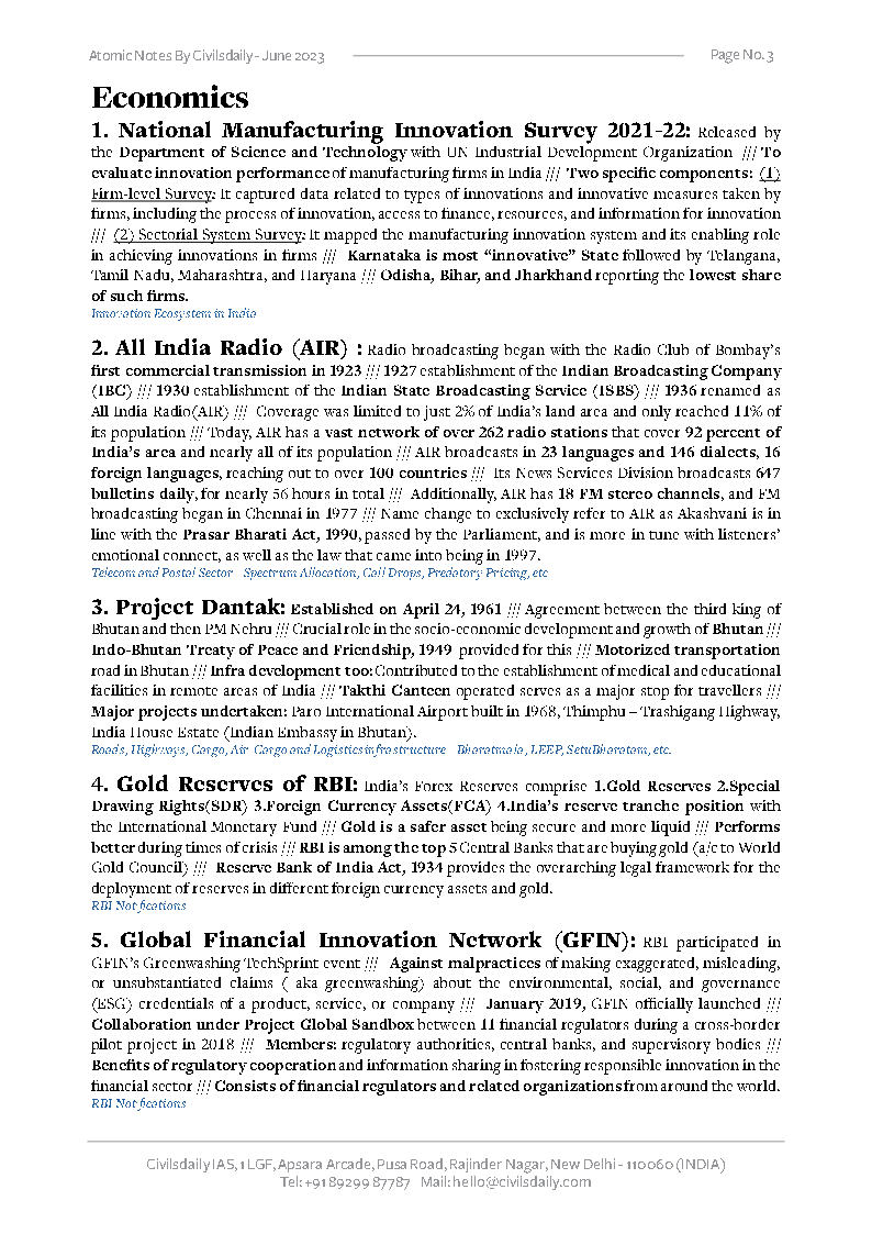 Civilsdaily Ias - Atomic Printed Notes - May 2023 - English Medium ...