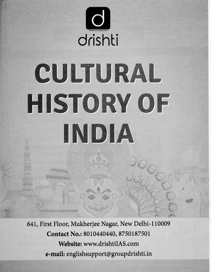 Drishti Ias - Cultural History Of India - GS (P+M) Foundations ...