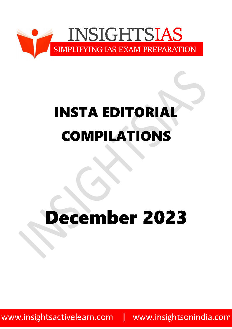 Insights Ias - Monthly Editorial - Compilation December 2023 - Printed ...