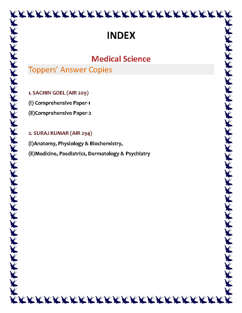IAS Delhi Institute - Topper Copy - Medical Science Optional - English ...