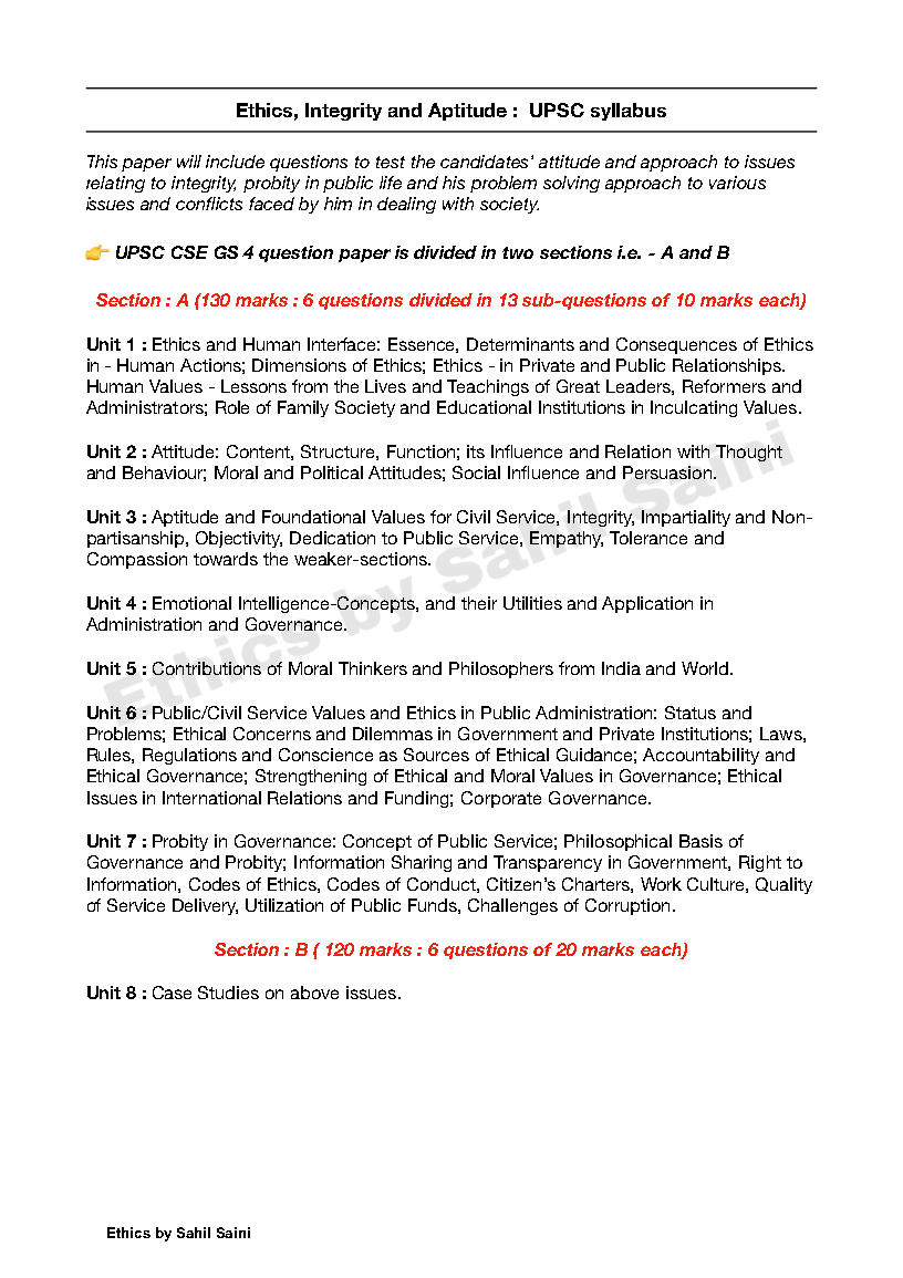 Ethics - Gs- IV - Complete Class Notes By Sahil Saini - English Medium ...