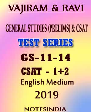 Vajiram & Ravi Prelim Test Series 2019 (1-10) Printed Notes - Vajiram Ravi