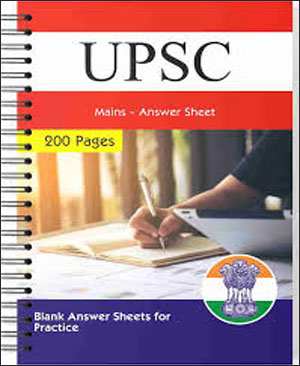 Notebook-A-4 UPSC Mains Answer Sheet Copy (200 Pages) With Spiral ...