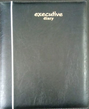 Executive Full Size Plain Diary 2025 With Calendar
