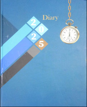 Executive Style Hard Bound Diary 2025 with Sunday Half Pages Regular Diary