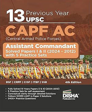 Disha 13 Year CAPF AC UPSC PYQ English Medium