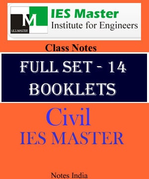 IES MASTER CLASS NOTES FULL SET 14 BOOKLETS GATE IES PSUs | Notes India