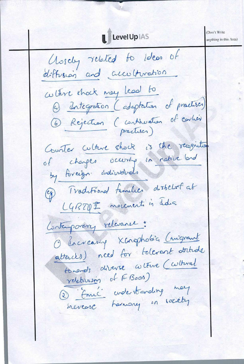 Levelup Ias Anthropology Topper Copy English Medium 2024