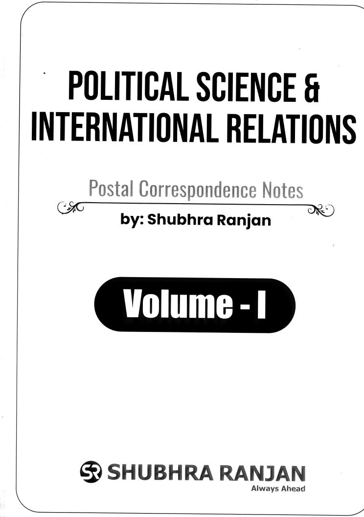 Shubhra Ranjan Ias Political Science Optional Handwritten Class Notes ...